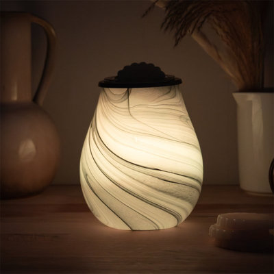 Wax Melt Burner Electric Desire Aroma Lamp Marble Effect Colour ...