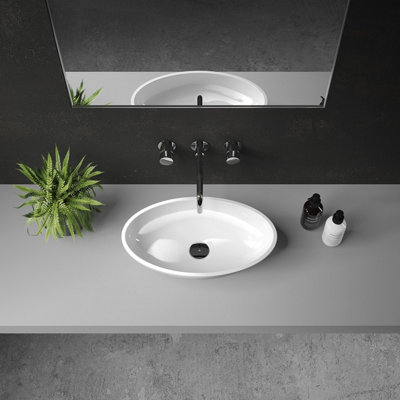 Wearing Stone Counter Top Basin 510 - Matt White