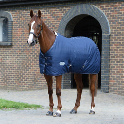 Weatherbeeta Comfitec Standard-Neck Medium 220g Horse Turnout Rug Navy/White (6 9") | DIY at B&Q