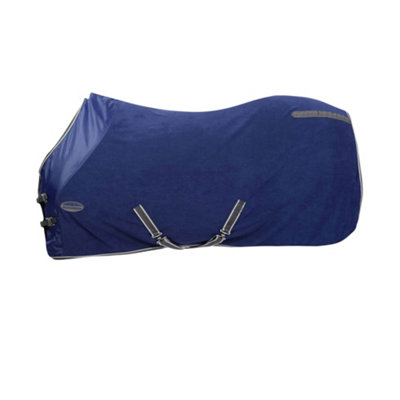 Weatherbeeta Fleece Cooler Standard Neck Turnout Rug Dark Blue/Grey ...