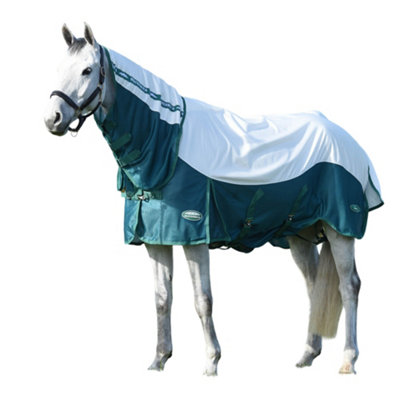 Weatherbeeta Green-Tec Combo Neck Airflow Horse Fly Rug White/Dragonfly ...