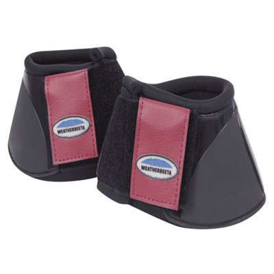 Weatherbeeta Impact Bell Boots Black/Maroon (Warmblood) | DIY at B&Q