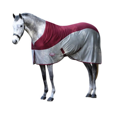 Weatherbeeta Micro-Air Standard Neck Cooler Rug Burgundy/Grey (6ft)