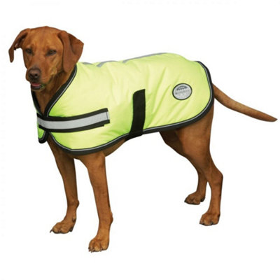 Weatherbeeta Reflective Parka 300d Dog Coat Yellow (75cm)