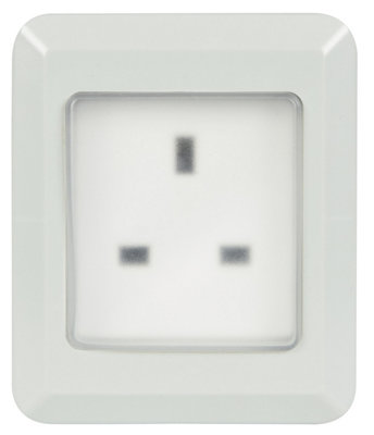 Weatherproof 1 Gang Outdoor Socket with Transparent PVC Cover