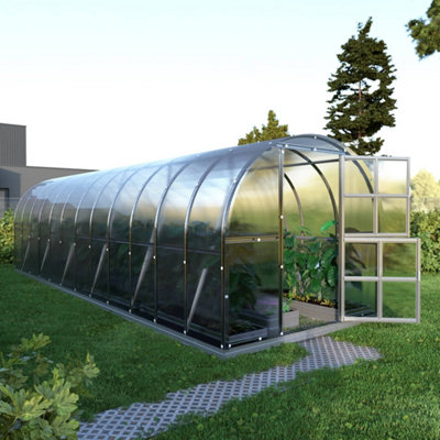 Weatherproof greenhouse KLASIKA ARCH 24m2, 3m x 8m, 4 mm polycarbonate ...