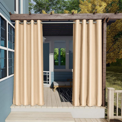 Weatherproof Wind Resistant UV Protection Curtains 132 x 274cm/1 Panel