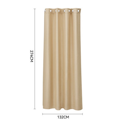 Weatherproof Wind Resistant UV Protection Curtains 132 x 274cm/1 Panel