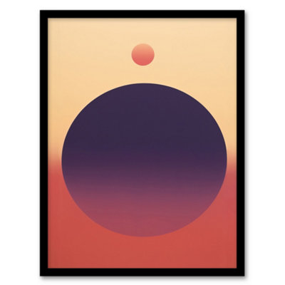 Wee Blue Coo Aubergine Aura Oil Painting Purple Pink Yellow Minimalist ...