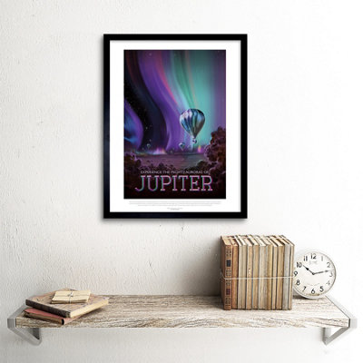 Wee Blue Coo NASA Space Travel Advert Jupiter Home Decor 12x16" Framed ...