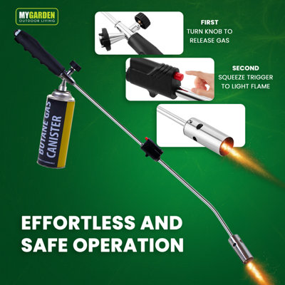 Weed Burner Gas Torch Blow with Heavy Thrower-Duty Weed Remover Wand ...