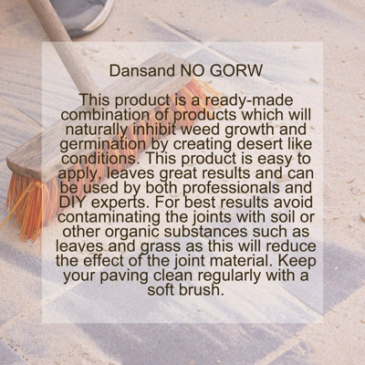 Weed Free Paving Sand Weed Inhibitor 2x 20kg Bags Grey Paving Grout Dansand