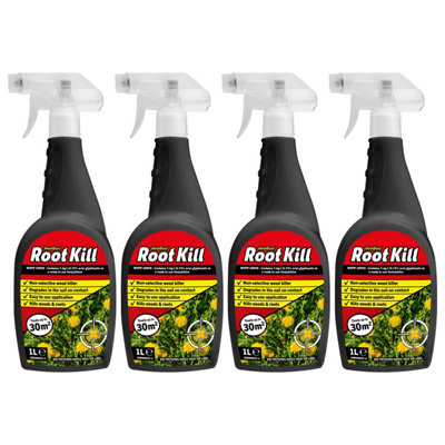 WeedBlast RootKill Glyphosate Weedkiller 4 x 1 Litre Ready to use | DIY ...