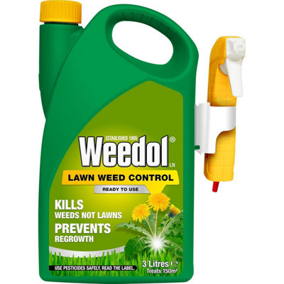 Weedol Lawn Weed Control 3L Ready to Use Powerful Formula for Effective ...