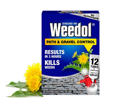 Weedol Path Weed Killer Liquid Concentrate 12 Tubes Treats 120m2 Weed ...