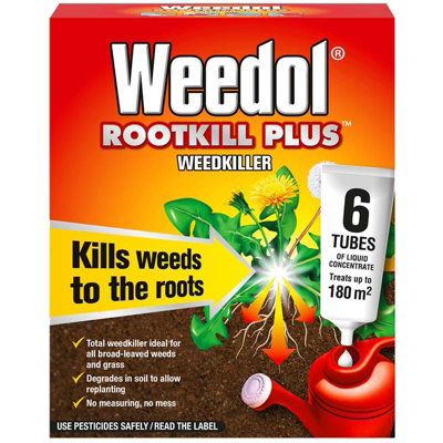 Weedol Rootkill Plus Weed Killer Liquid 6 Tubes | DIY at B&Q