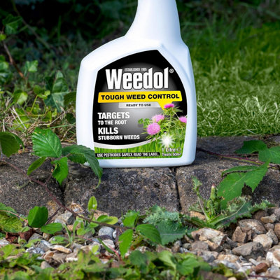 Weedol Tough Weed Control 1L RTU Powerful Garden Weed Killer, Fast ...
