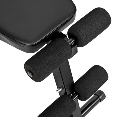 Weight Bench - 5 step adjustable backrest, leg supports with padded ...