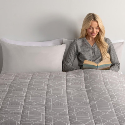 Weighted Blanket Throw Geo Therapy Anxiety Stress Relief, Grey 8kg 150 x 200cm