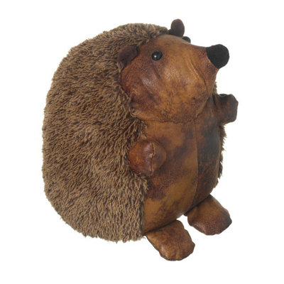 Weighted Hedgehog Door Stop - Novelty Animal Design Leather-Effect ...