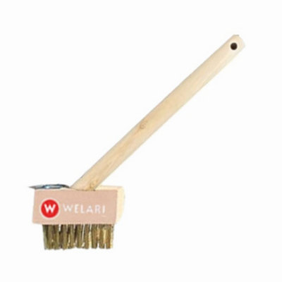 Welari Patio Weed Brush 30cm with Wire Bristles & Blade Scraper Heavy ...
