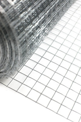 Welded Wire Mesh 1"x 1"x 48in x 30m galvanised (19g) Galvanised Fence ...