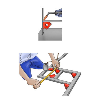 Welding Magnet 100mm Strong 28lb Magnetic Angled Soldering Metal Work ...