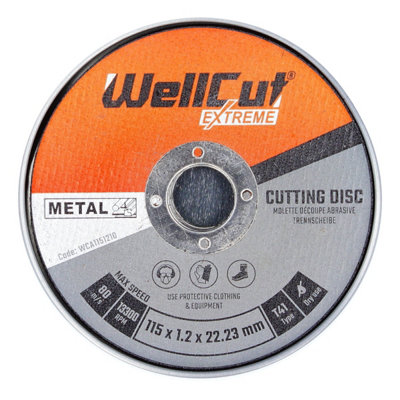 Wellcut Cutting Disc 115mm 4.5 Inch in Metal Box For Angle Grinder Pack ...