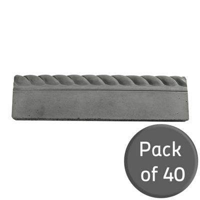 Welsh Slate Concrete Garden Edging 590x160x50mm - Pack of 40