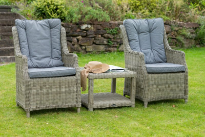 Wentworth 3 Pc Comfort Companion Set - Synthetic Rattan - H45 x W60 x ...