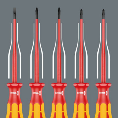 Wera 05006440001 Kraftform Plus 160iS VDE Slimline Screwdriver Slotted ...