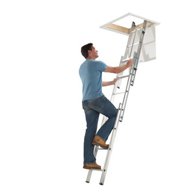 Werner 3 Section Aluminium Loft Ladder Handrail 2.13m 3m