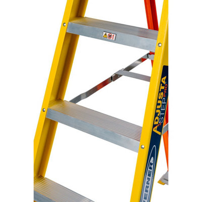 Werner AdjustaStep PRO Fibreglass Stepladder 6 Tread