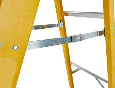 Werner Fibreglass Platform Stepladder 3 Tread