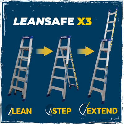 Werner LEANSAFE X3 Aluminium Multi-purpose Ladder