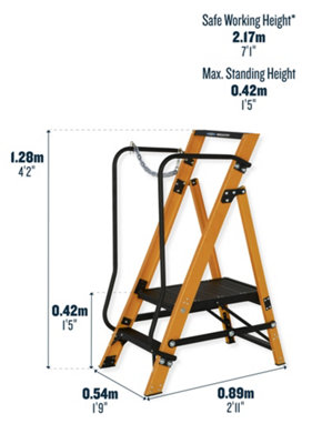 Werner Megastep Platform Ladder 2 Tread