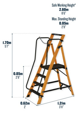 Werner Megastep Platform Ladder 4 Tread