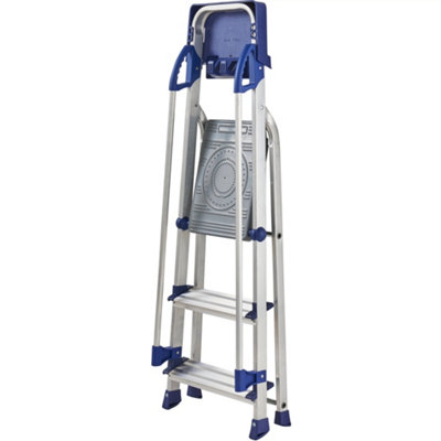 Werner Platform Stepladder 3 Tread Workstation