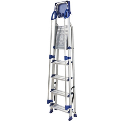 Werner Platform Stepladder 5 Tread Workstation