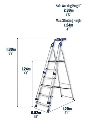 Werner Platform Stepladder 6 Tread Workstation