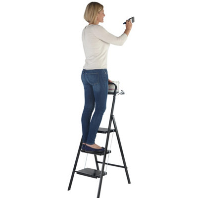 Werner Slimline Step Stool 3 Step and Tool Tray