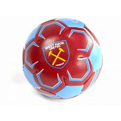 West Ham FC Official 4 Inch Mini Soft Football Claret/Blue (Mini)