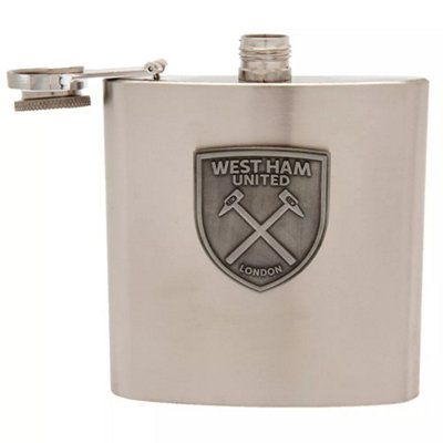 West Ham United FC Crest Stainless Steel Hip Flask Steel (One Size)