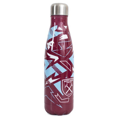 West Ham United FC Fragment Thermal Flask Claret Red/Sky Blue/White ...