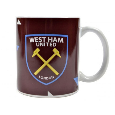 West Ham United FC Particle Mug Claret Red/White (One Size) | DIY at B&Q