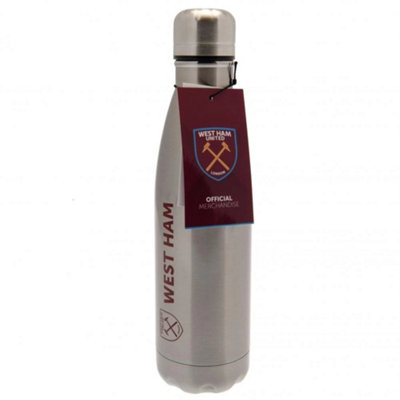West Ham United FC Thermal Flask Silver/Claret Red (One Size)