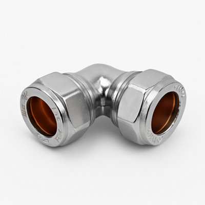 Westco 15mm Bright Chrome Compression Elbow C x C Pipe Fitting