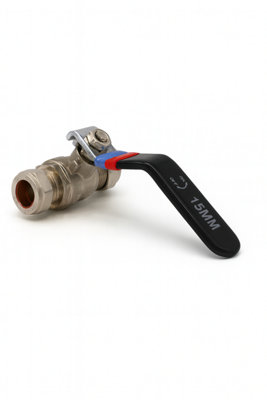 Westco 15mm Compression x Compression Lever Ball Valve - Black Handle