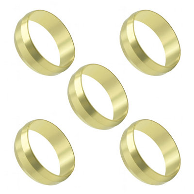 Westco 22mm Brass Compression Olives - Pack of 5 - For 22mm Pipe ...