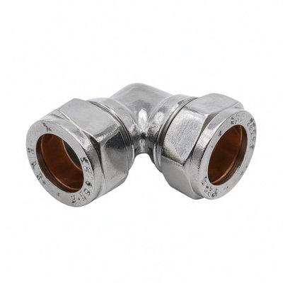 Westco 22mm Chrome Compression Elbow C x C - 90 degrees Equal Pipe ...